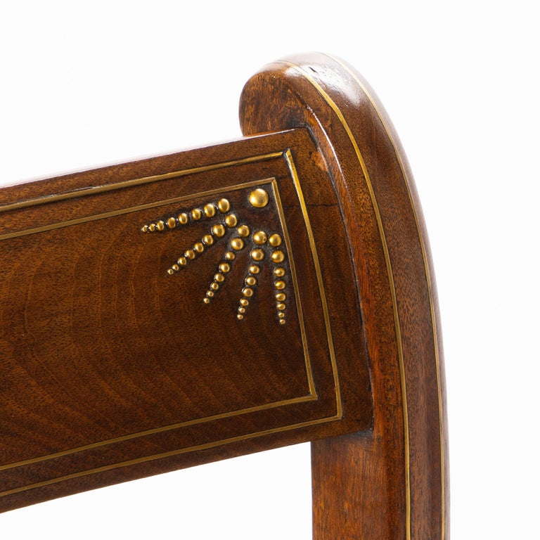 English Regency Mahogany Arm Chair with Upholstered Seat, 1820 at 1stDibs