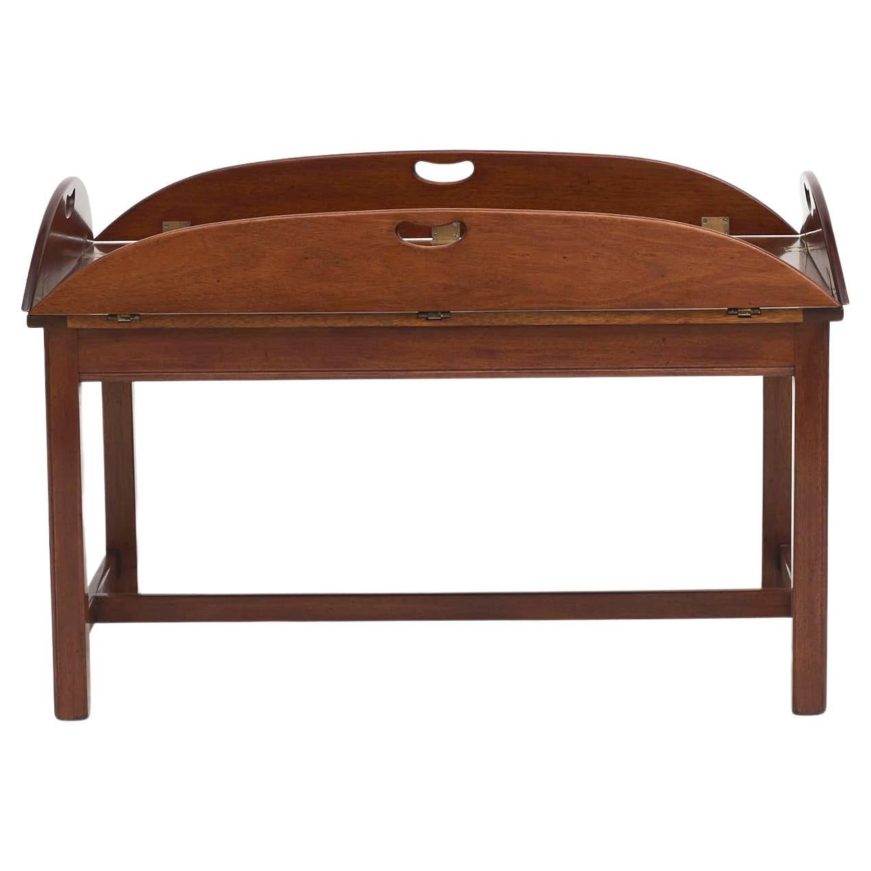 Classic Mahogany and Brass Butlers Table at 1stDibs