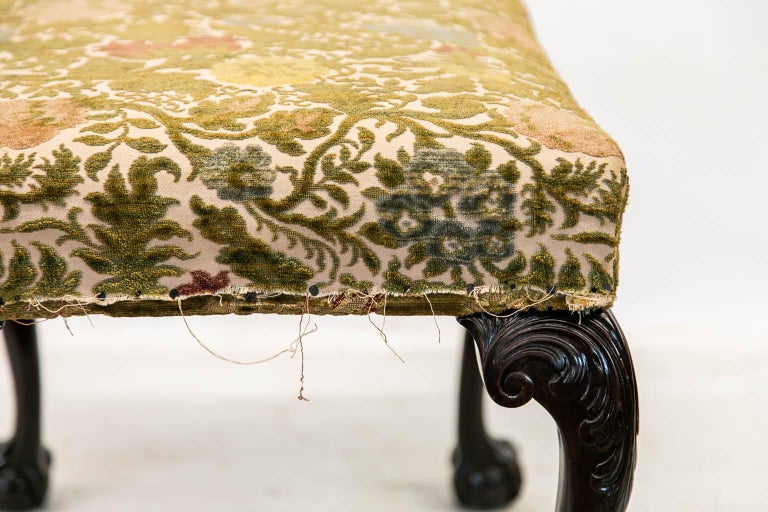 English Mahogany Chippendale Stool For Sale at 1stDibs