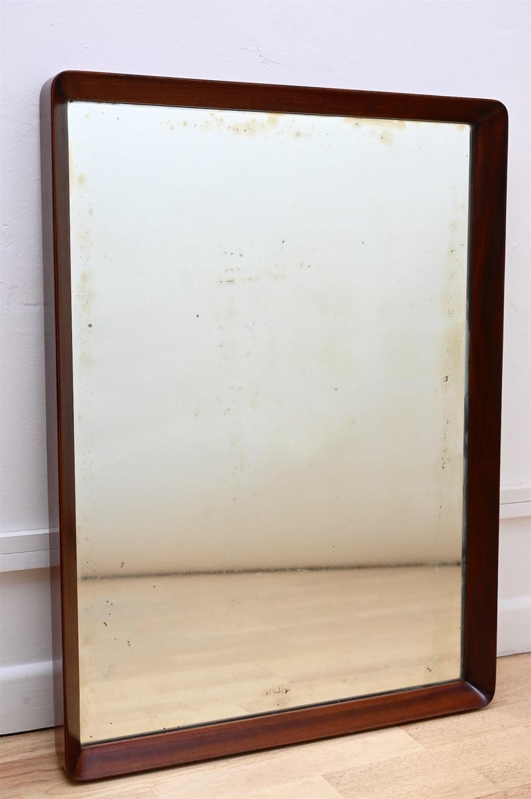 English Mahogany Framed Mirror at 1stDibs