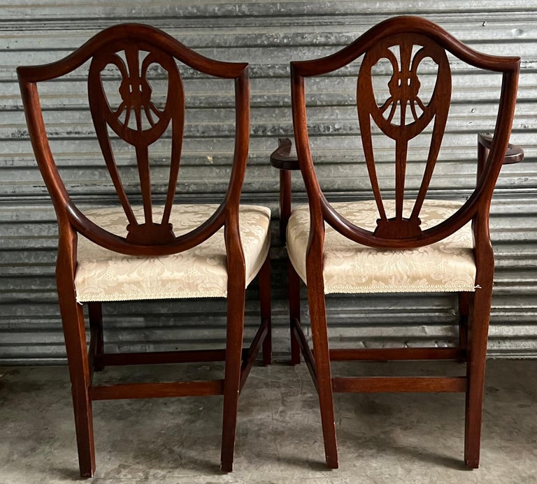 English Mahogany Hepplewhite Style Dining Chairs by Bevan Funnell Ltd ...