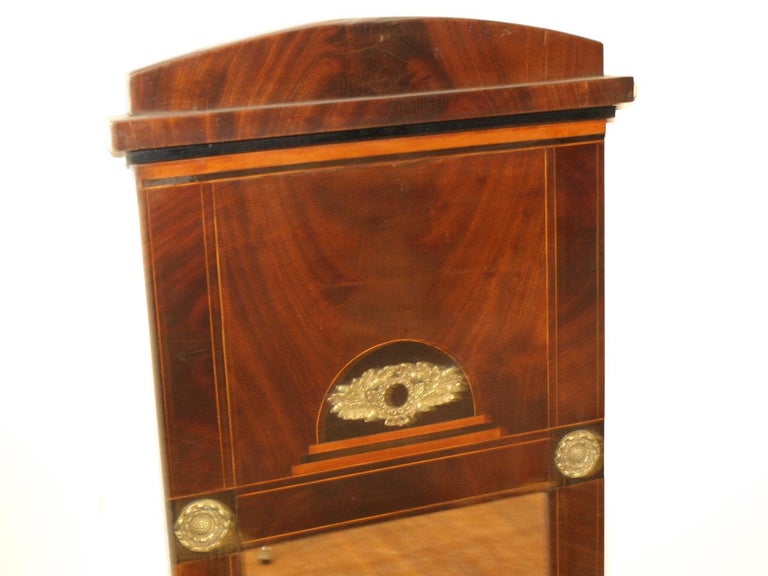 English Mahogany Inlaid Mirror For Sale at 1stDibs