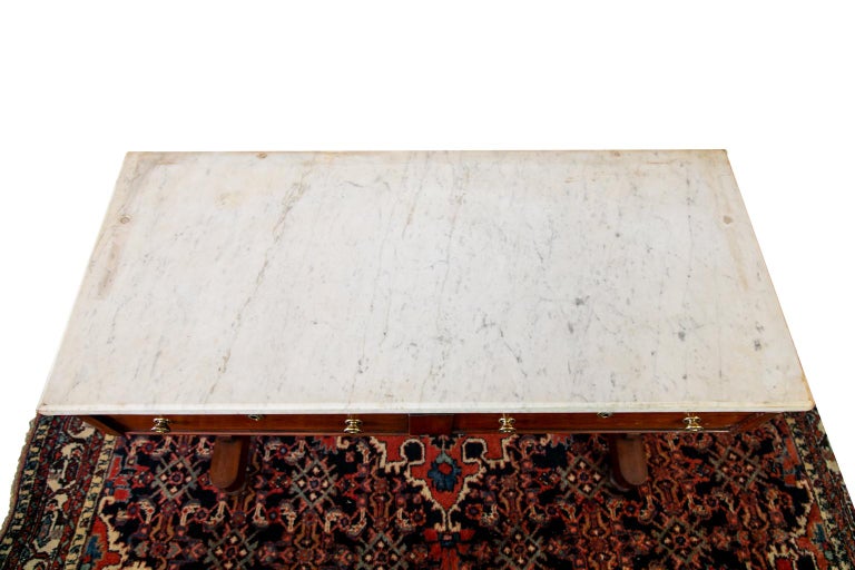 English Mahogany Marble Top Server For Sale at 1stDibs