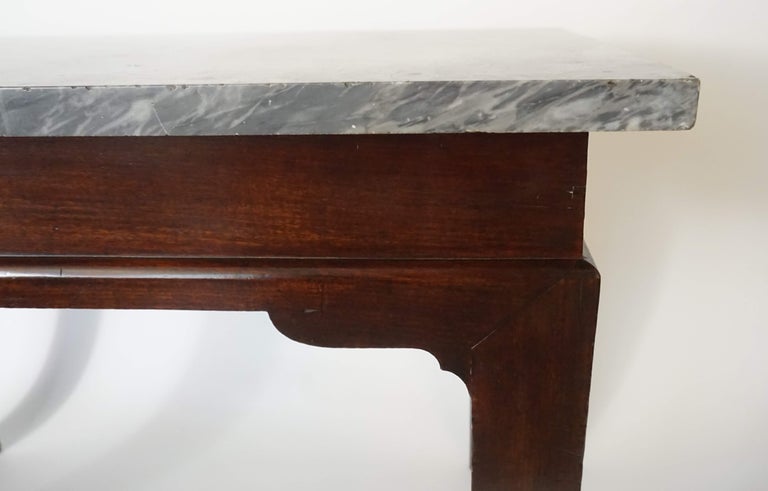 English Georgian Marble Top Mahogany Slab or Side Table, circa 1760 For ...
