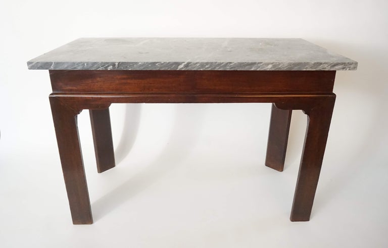 English Georgian Marble Top Mahogany Slab or Side Table, circa 1760 For ...