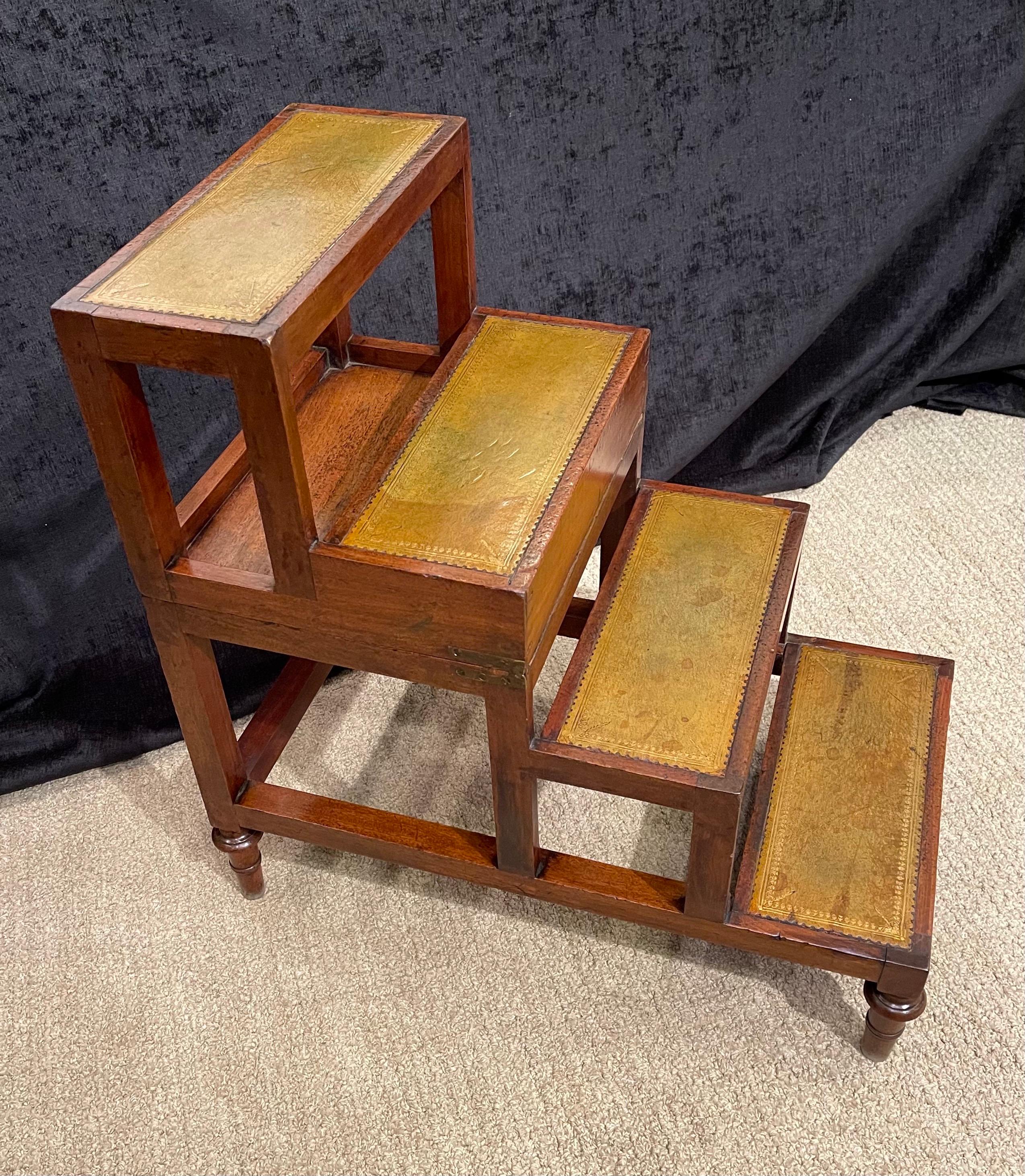 English Mahogany Metamorphic Table, to Library Steps 'Early 19th ...