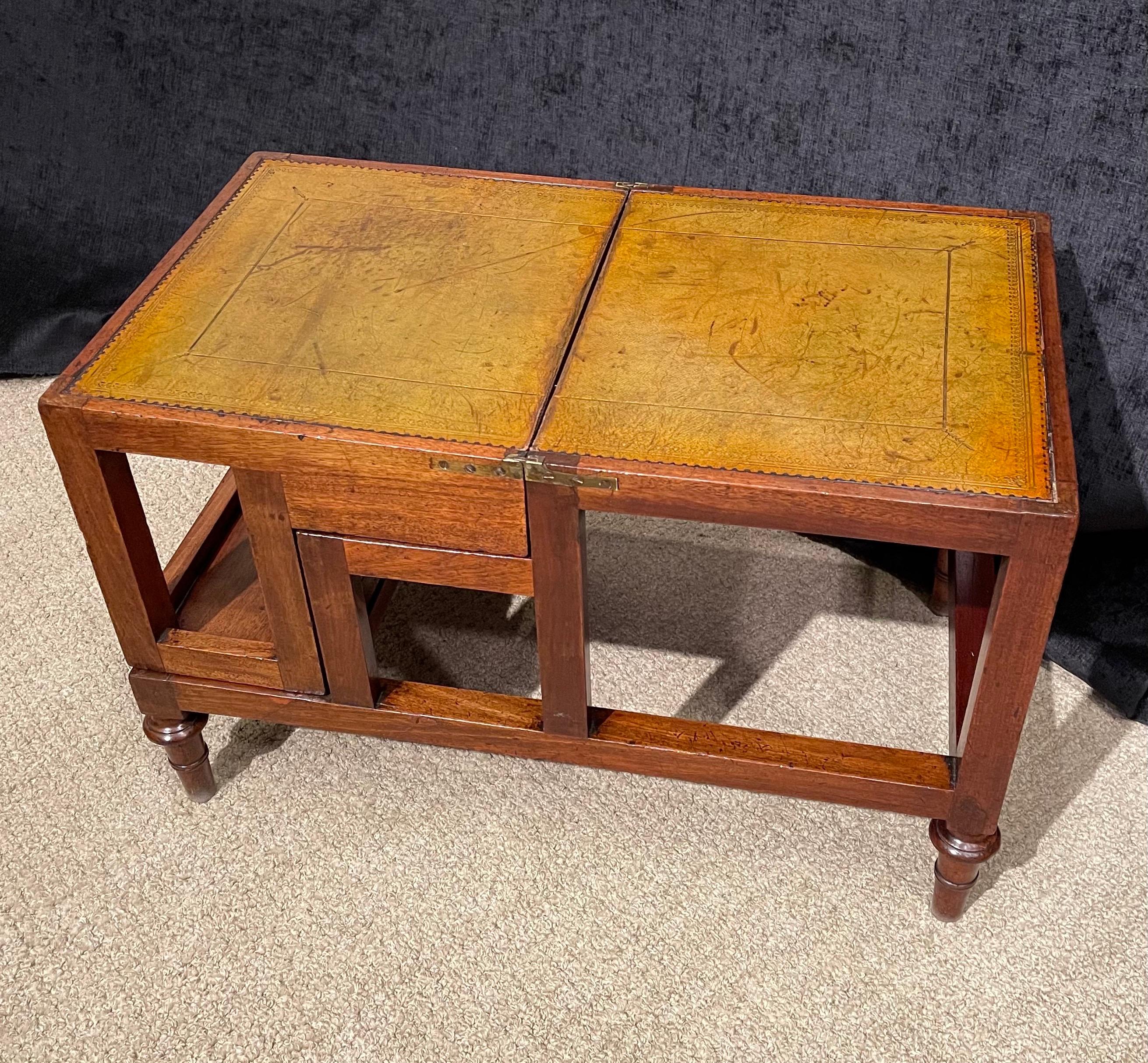English Mahogany Metamorphic Table, to Library Steps 'Early 19th ...