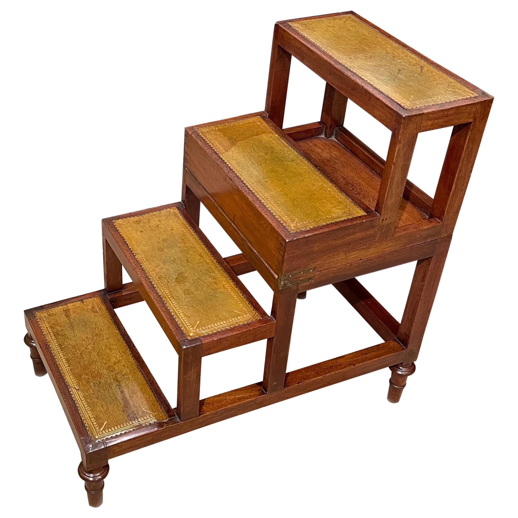 English Mahogany Metamorphic Table, to Library Steps 'Early 19th ...