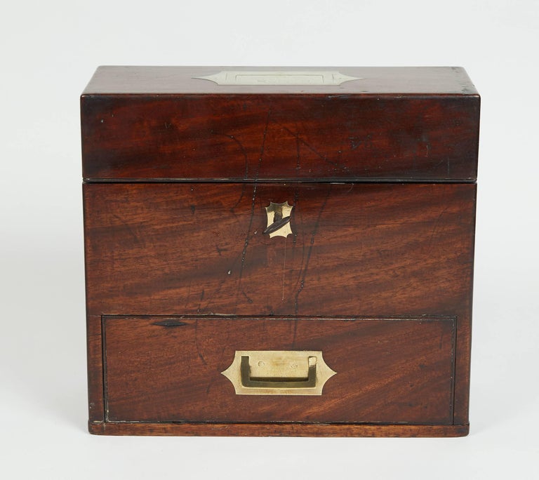 English Mahogany Military Campaign Medical Box at 1stDibs