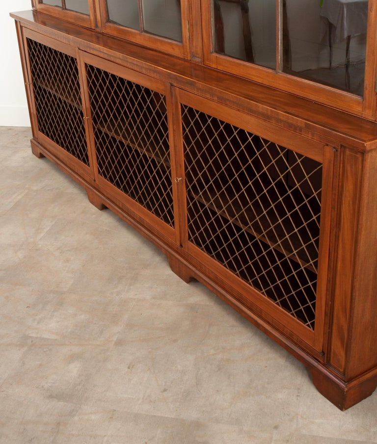 English Mahogany Regency Grand Bookcase For Sale at 1stDibs