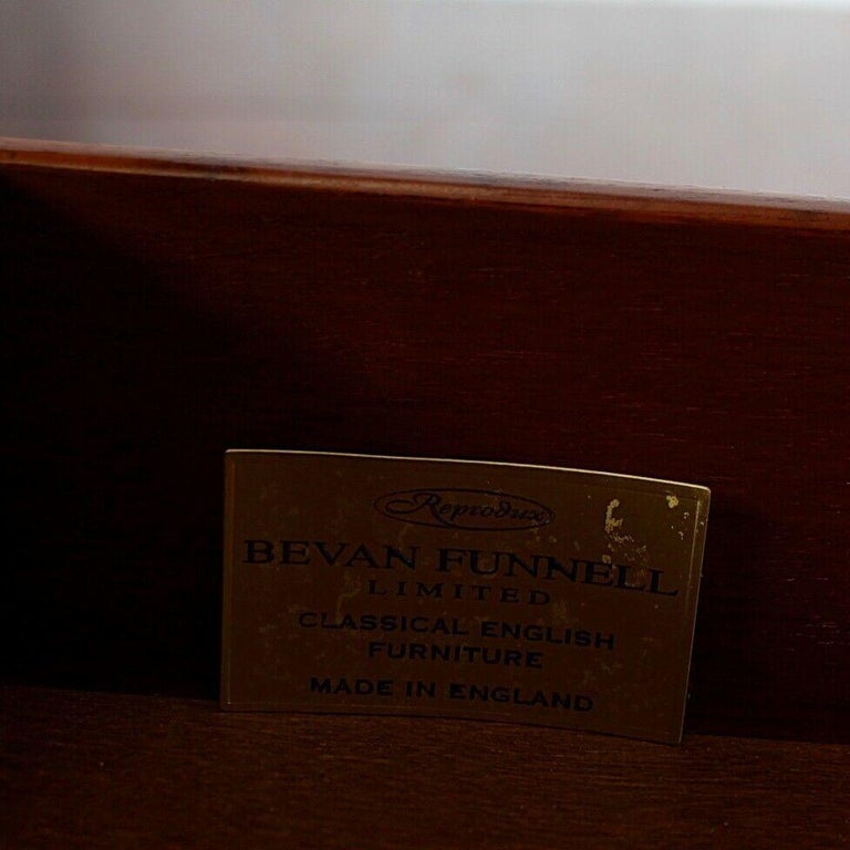 English Mahogany Sofa Writing Table Desk Bevan Funnell Drop-Leaf ...