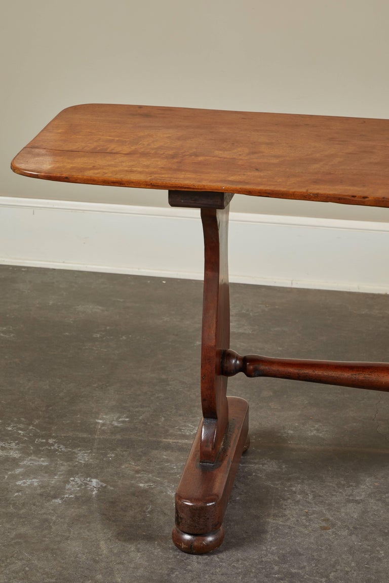 English Mahogany Trestle Table at 1stdibs