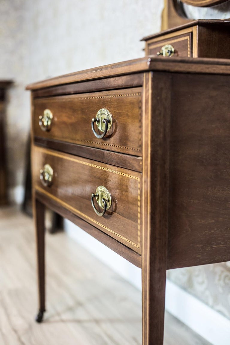 English Mahogany Vanity in the Neoclassical Style at 1stDibs