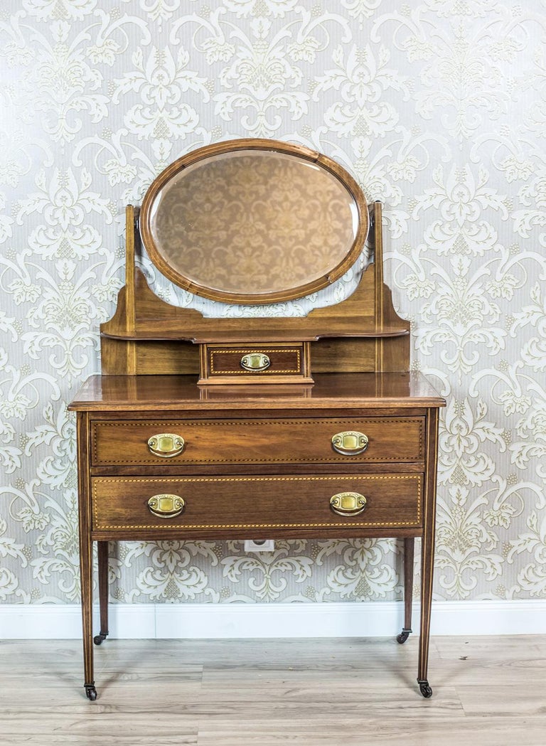 English Mahogany Vanity in the Neoclassical Style at 1stDibs