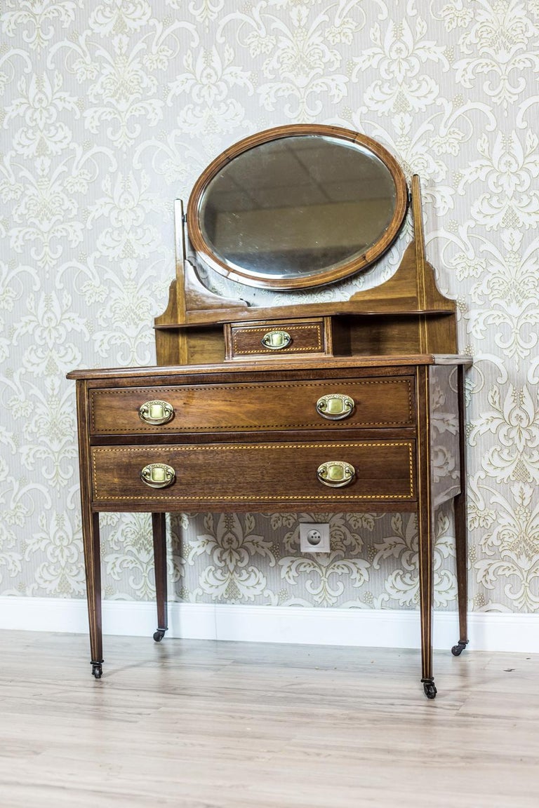 English Mahogany Vanity in the Neoclassical Style at 1stDibs