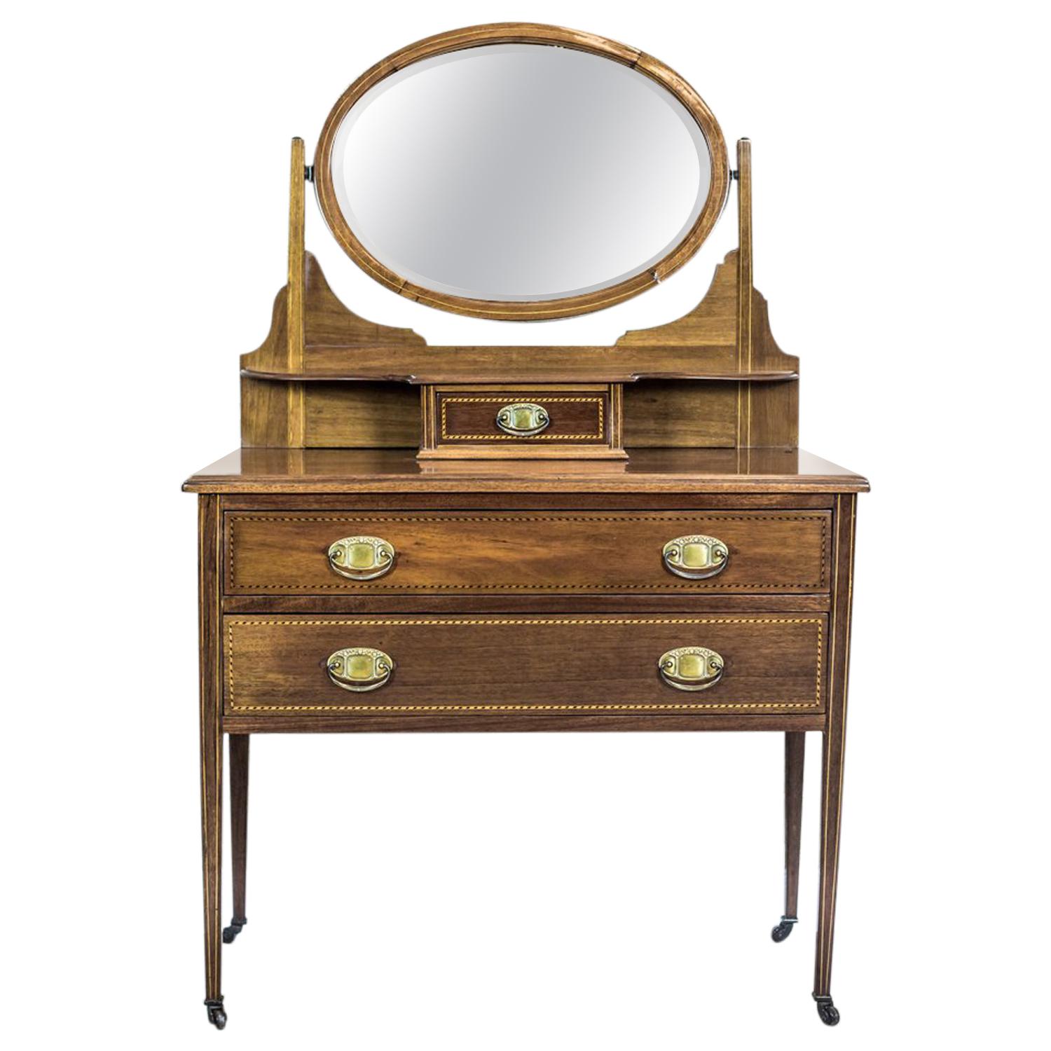 English Mahogany Vanity in the Neoclassical Style at 1stDibs