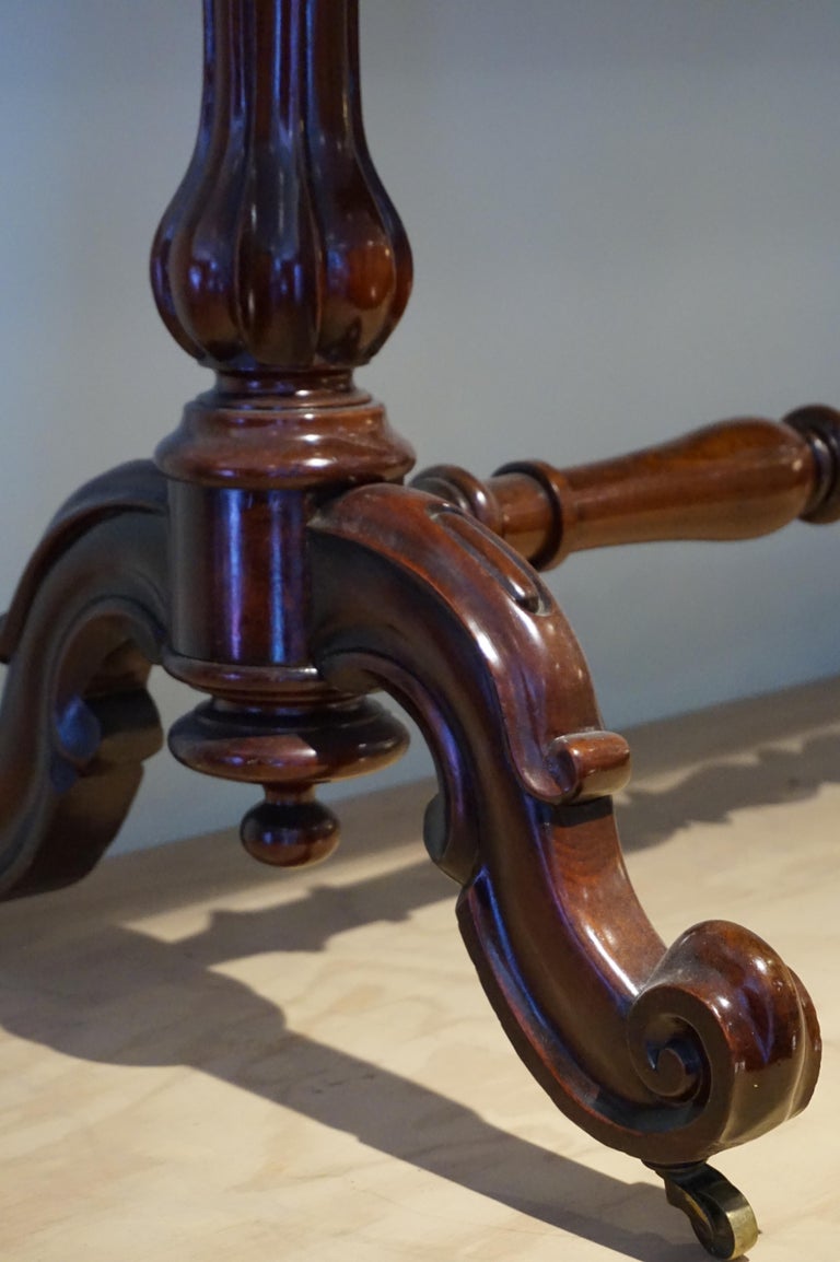 English Mahogany William IV Carved Mahogany Library Console Table For ...