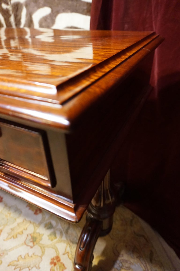 English Mahogany William IV Carved Mahogany Library Console Table For ...