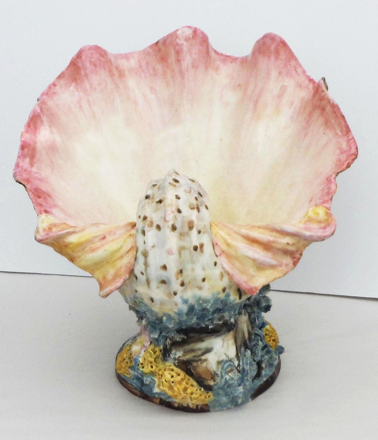 English Majolica Shell Butter Pat, circa 1880 For Sale at 1stDibs