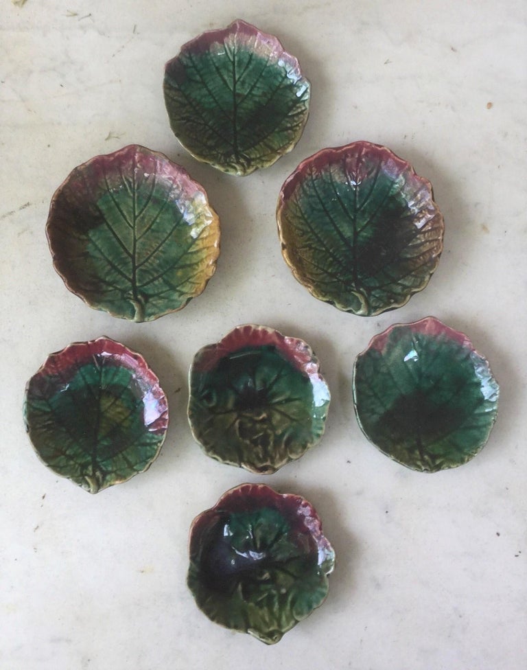 English Majolica Shell Butter Pat, circa 1880 For Sale at 1stDibs