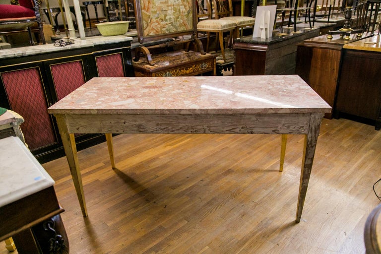 English Marble Gilt Console Table For Sale at 1stDibs