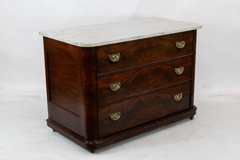 English Marble Top Chest For Sale at 1stDibs