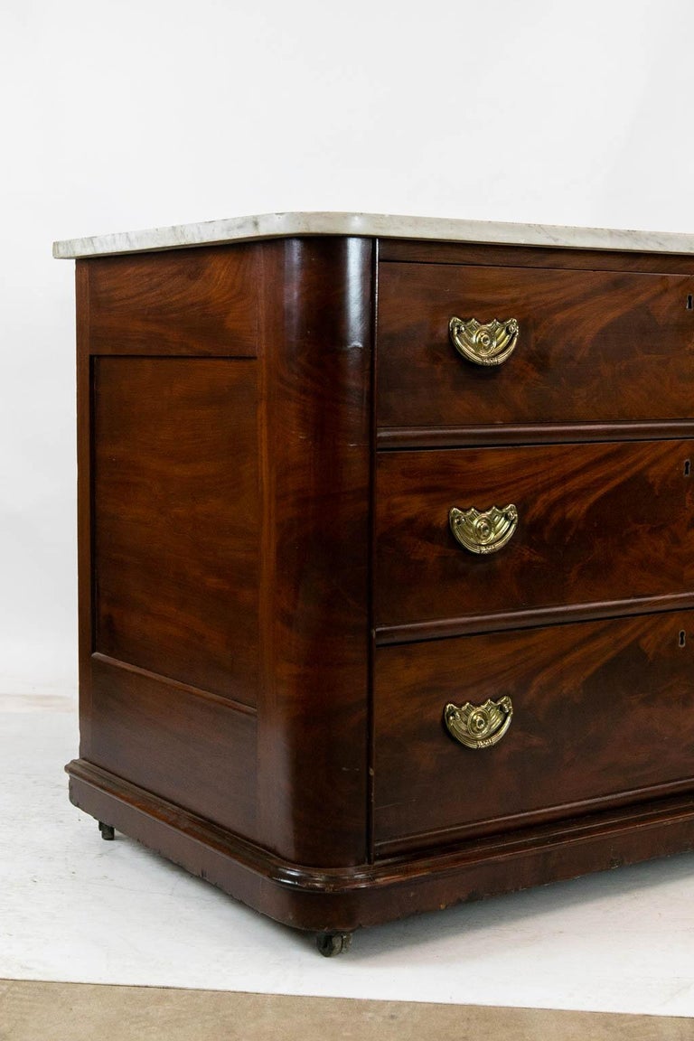 English Marble Top Chest For Sale at 1stDibs