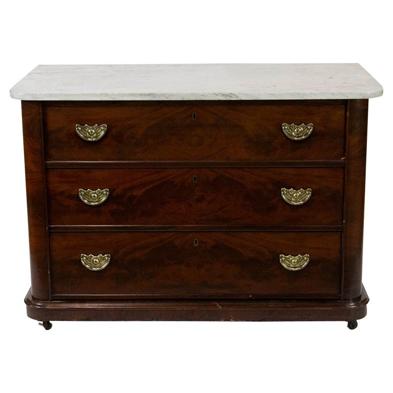 English Marble Top Chest For Sale at 1stDibs