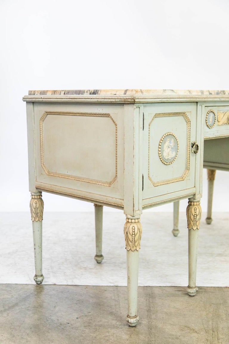 English Marble Top Console Table For Sale at 1stDibs