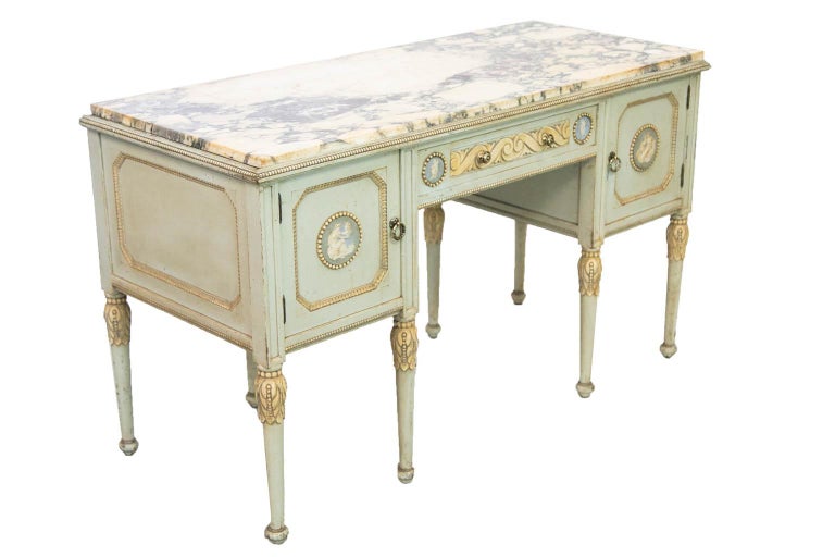 English Marble Top Console Table For Sale at 1stDibs