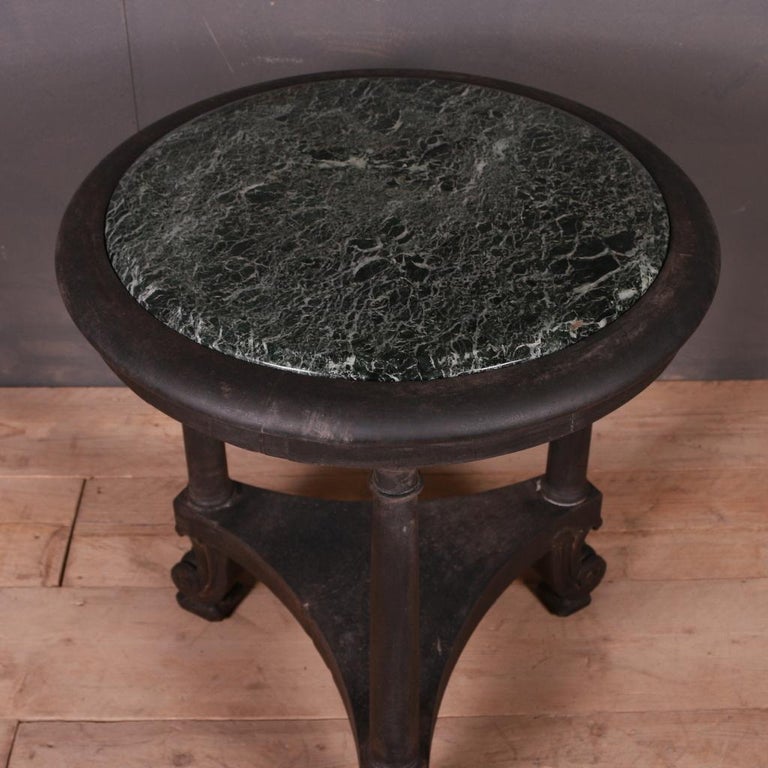 English Marble-Top Lamp Table For Sale at 1stDibs