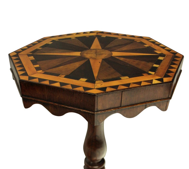 English Marquetry Side Table For Sale at 1stDibs