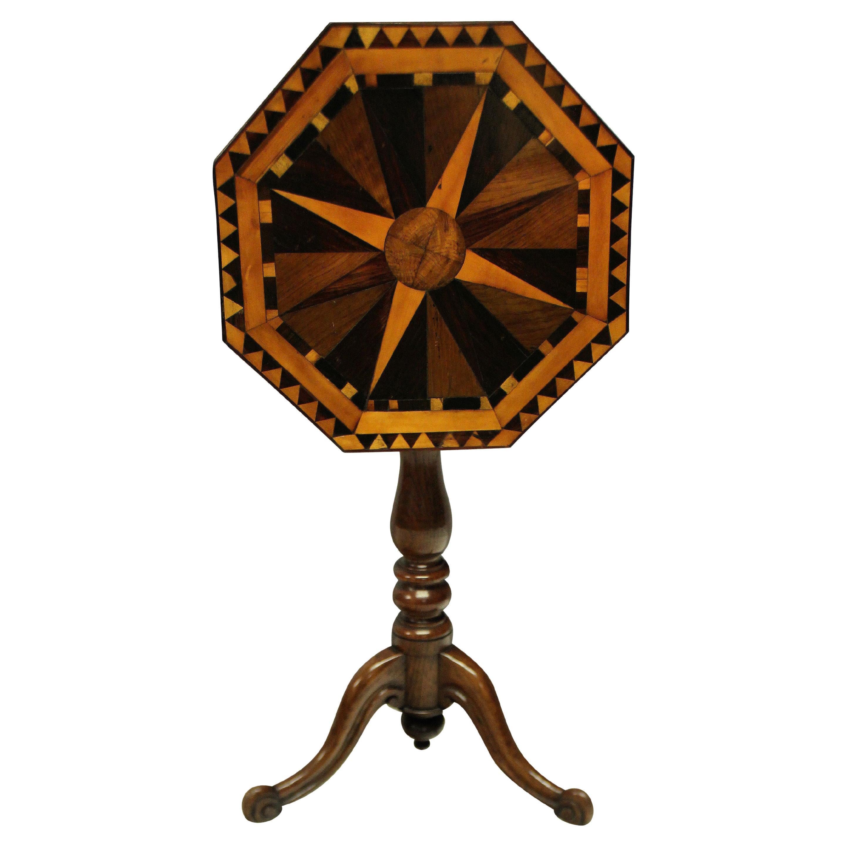 English Marquetry Side Table For Sale at 1stDibs