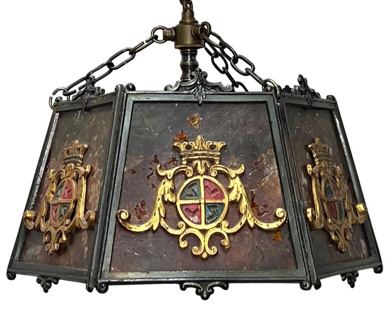 English Mica and Bronze Lantern For Sale at 1stDibs