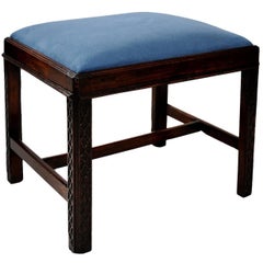 English Mid-18th Century George III Mahogany Chippendale Style Stool ...