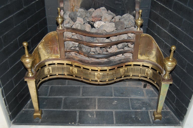 English Mid-19th Century Cast Iron and Brass Fireplace Insert For Sale ...