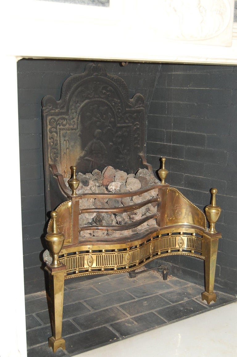 English Mid-19th Century Cast Iron and Brass Fireplace Insert For Sale ...