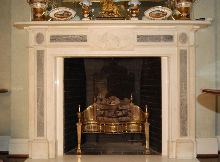 English Mid-19th Century Cast Iron and Brass Fireplace Insert For Sale ...