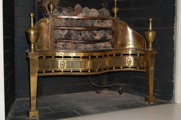 English Mid-19th Century Cast Iron and Brass Fireplace Insert For Sale ...