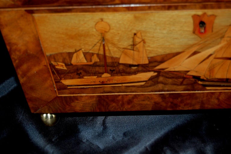 English Mid-19th Century Trinity House Tea Caddy "Shipping on the ...