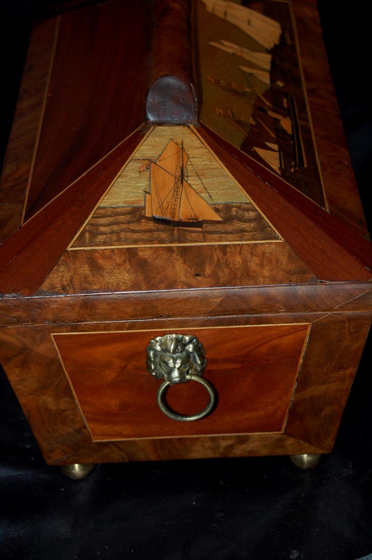 English Mid-19th Century Trinity House Tea Caddy "Shipping on the ...