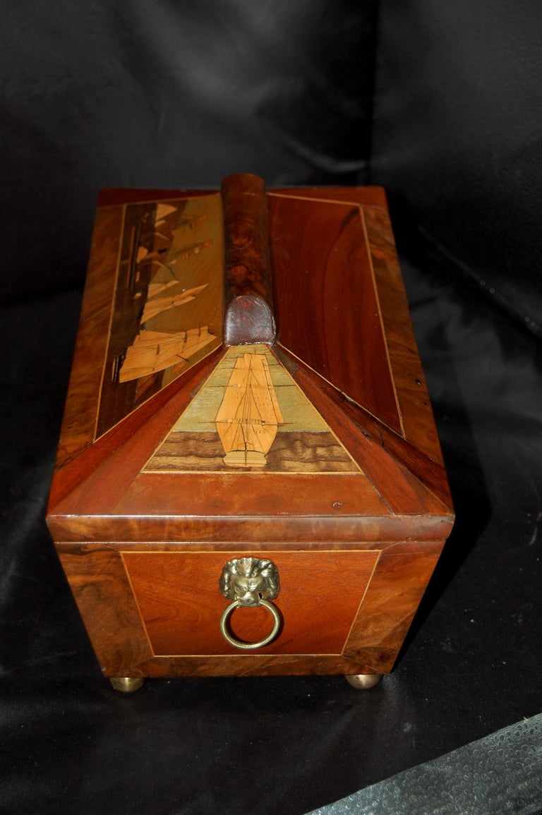 English Mid-19th Century Trinity House Tea Caddy "Shipping on the ...