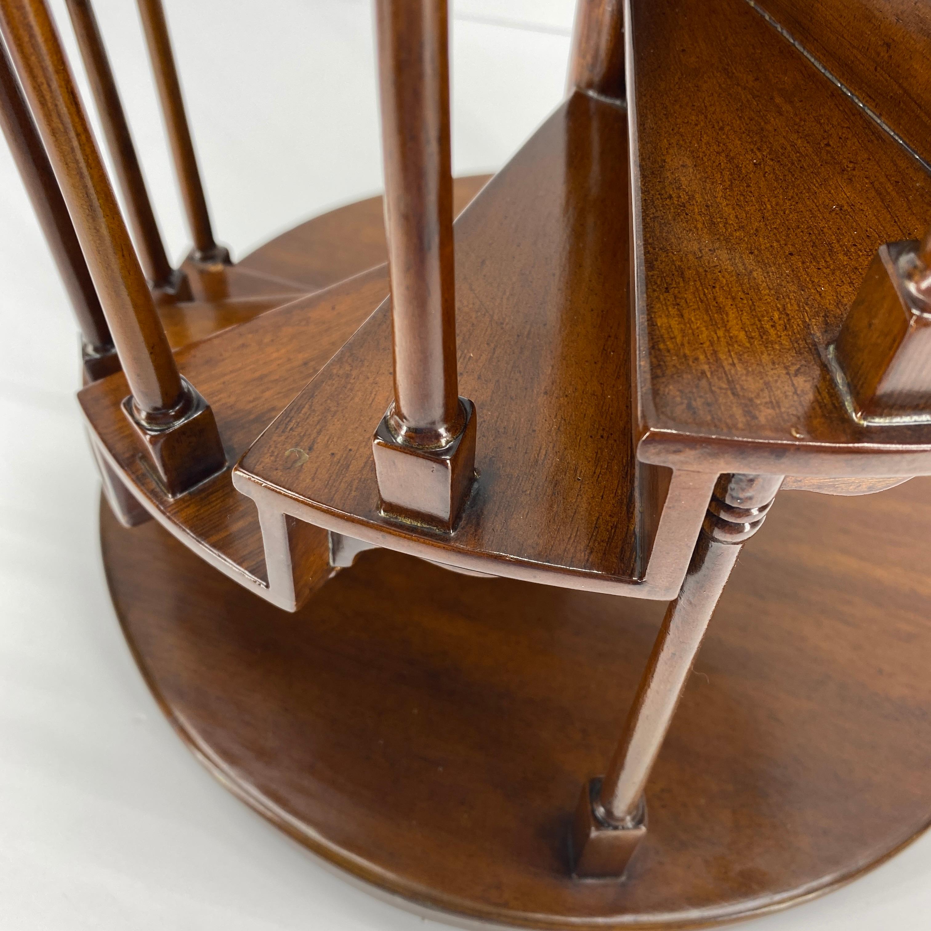 English Midcentury Miniature Staircase Model In Mahogany at 1stDibs