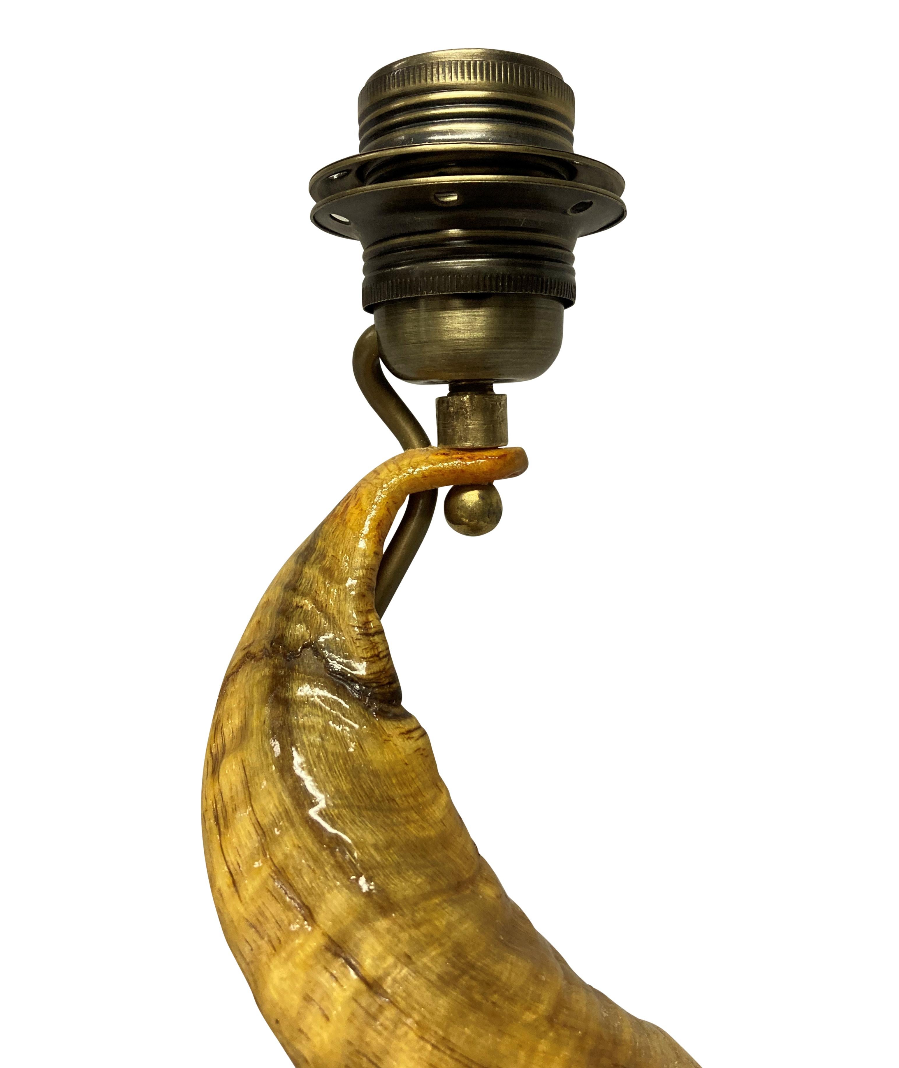 English Midcentury Horn Lamp For Sale at 1stDibs