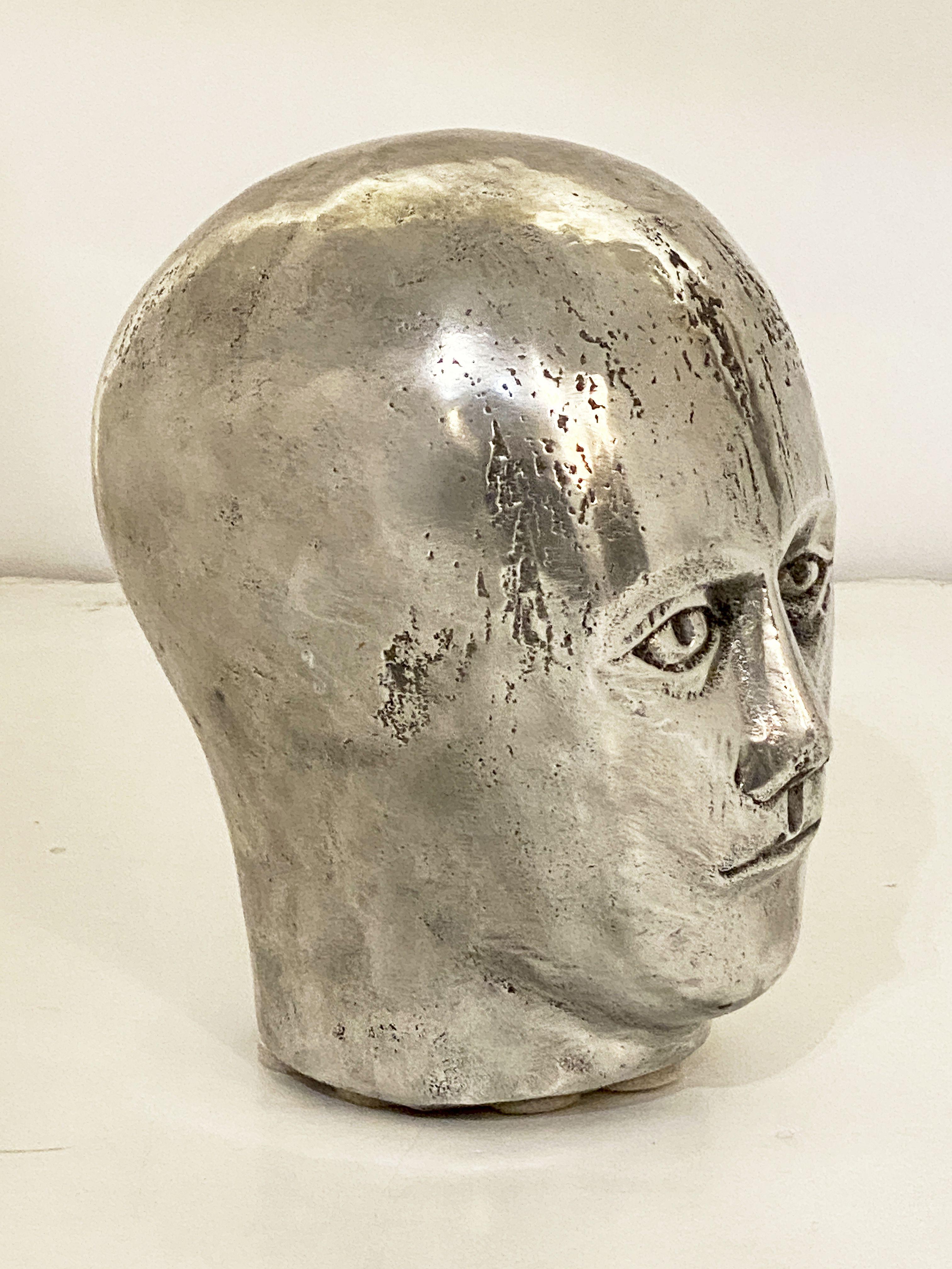 English Milliner's Head or Hat-Maker's Sculptural Bust of Cast Iron For ...