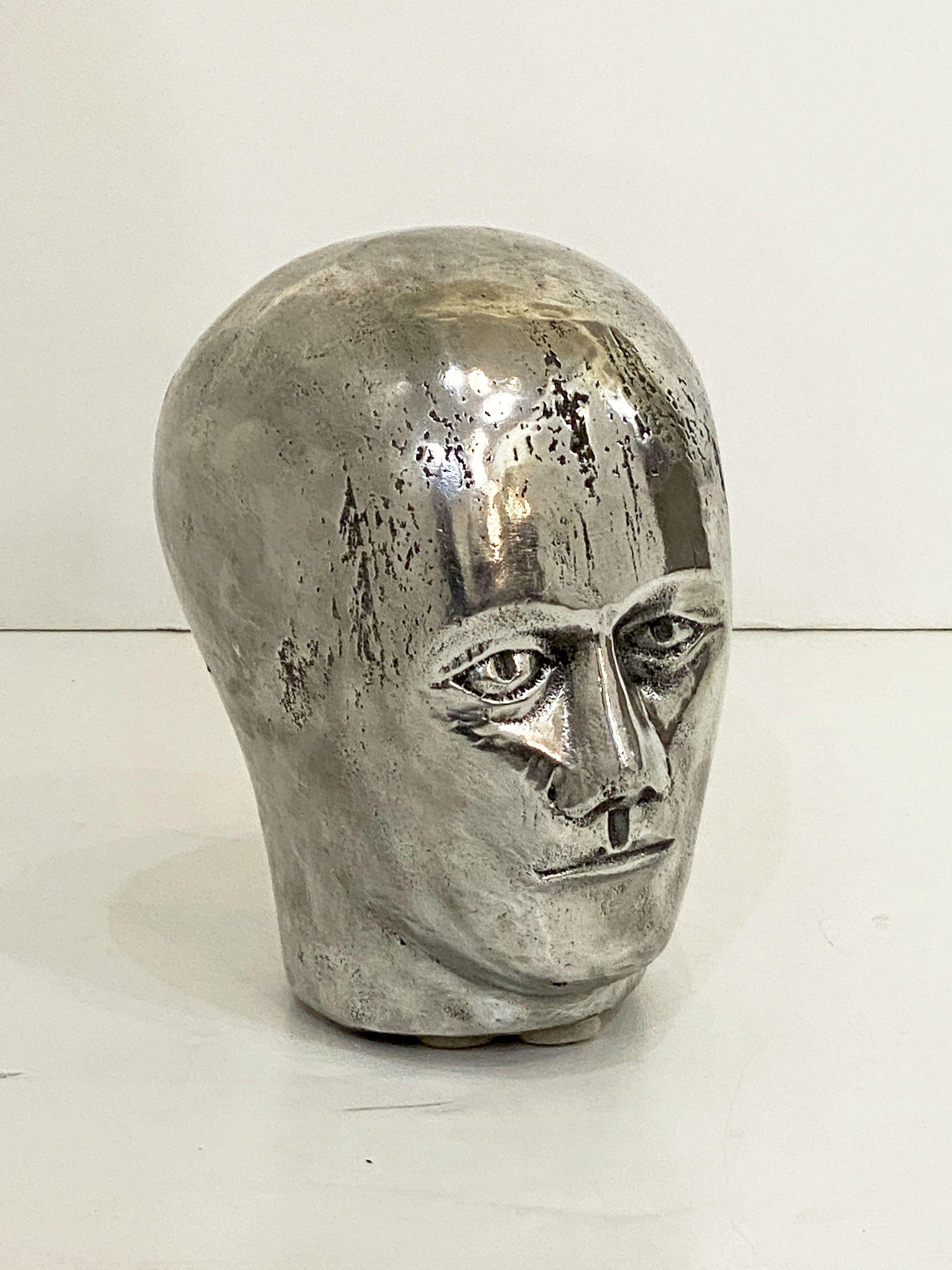 English Milliner's Head or Hat-Maker's Sculptural Bust of Cast Iron For ...