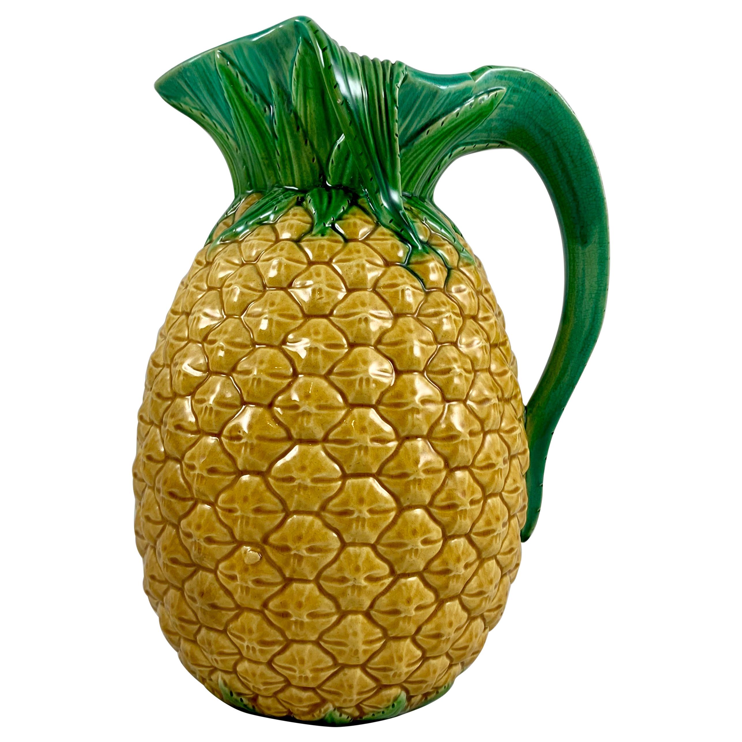 English Minton Aesthetic Movement Majolica High Pineapple Palissy ...