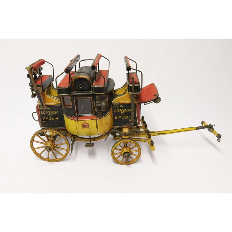 English Model of an 18th Century London to Epsom Stagecoach, Edwardian ...