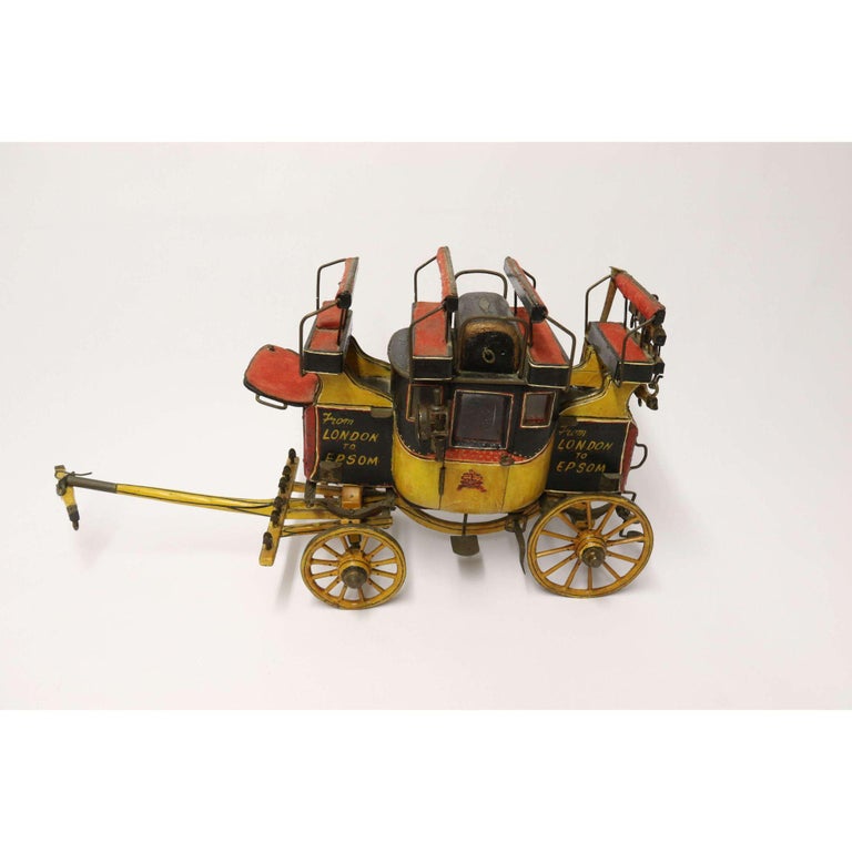 English Model of an 18th Century London to Epsom Stagecoach, Edwardian ...