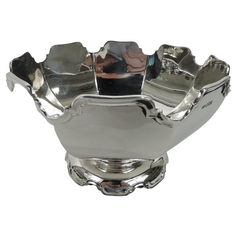 English Modern Georgian Monteith-Style Sterling Silver Bowl For Sale at ...
